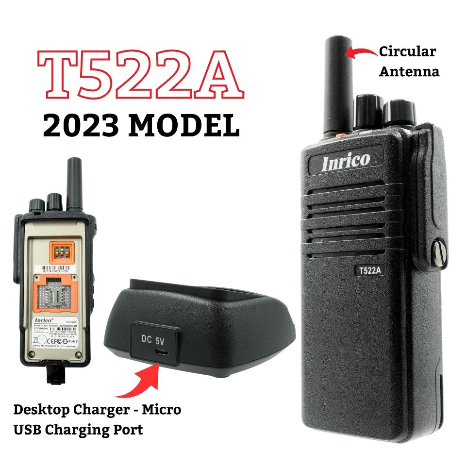 Inrico T522A 4G/LTE/Wi-Fi Android PoC Radio